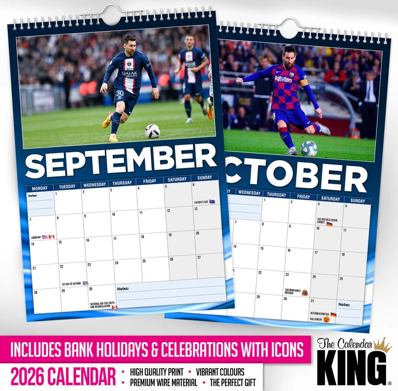 Lionel Messi - 2026 Wall Calendar // Christmas / Birthday / Gift Idea ...