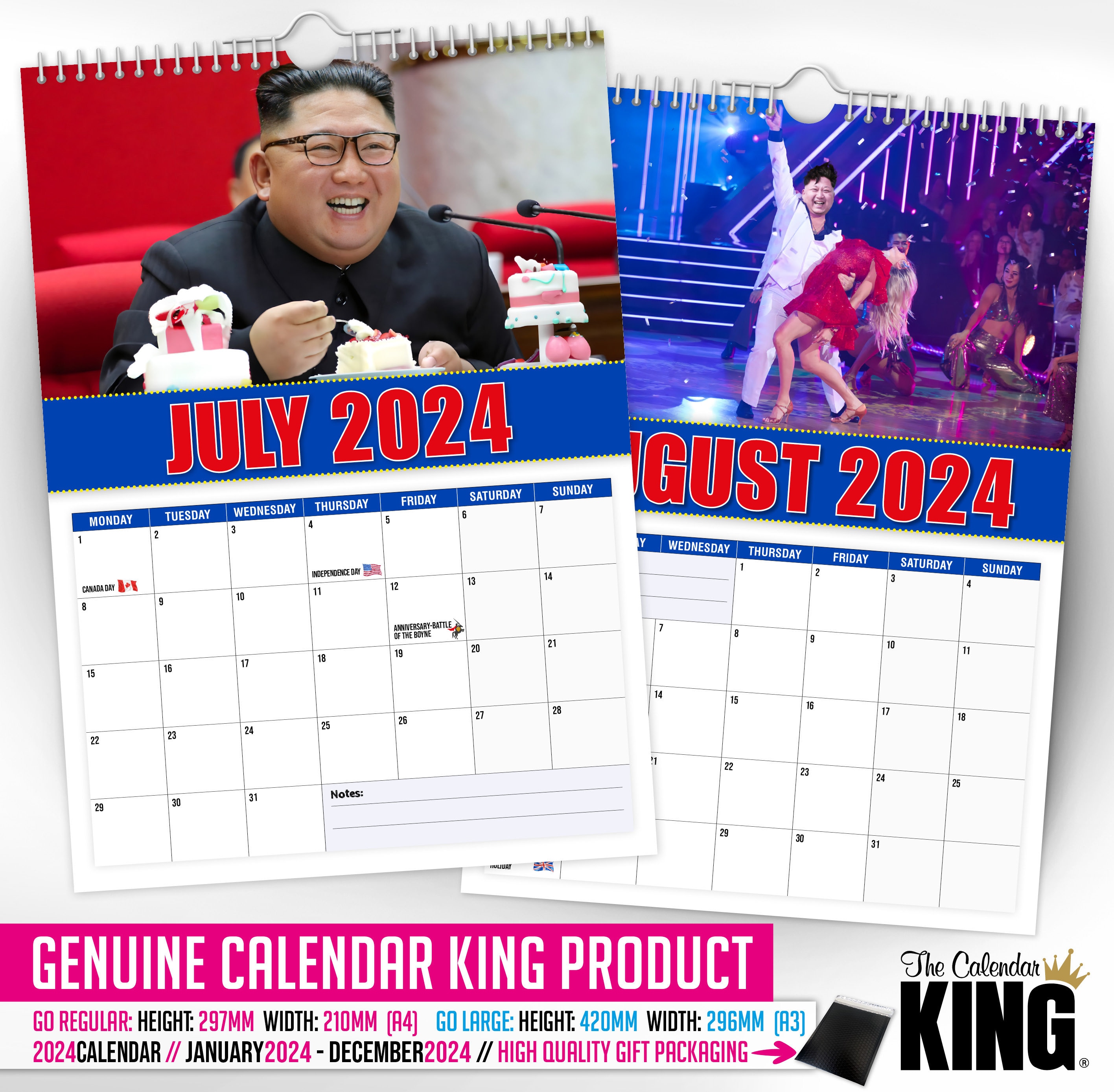 Kim Jong-Fun - 2024 Wall Calendar // Funny / Quirky / Christmas ...