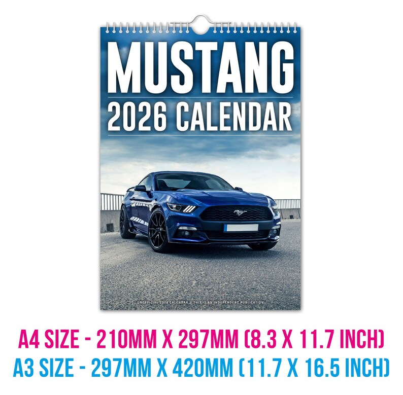 Mustang - 2026 Wall Calendar // Cars / Motoring / Nostalgic / Christmas ...