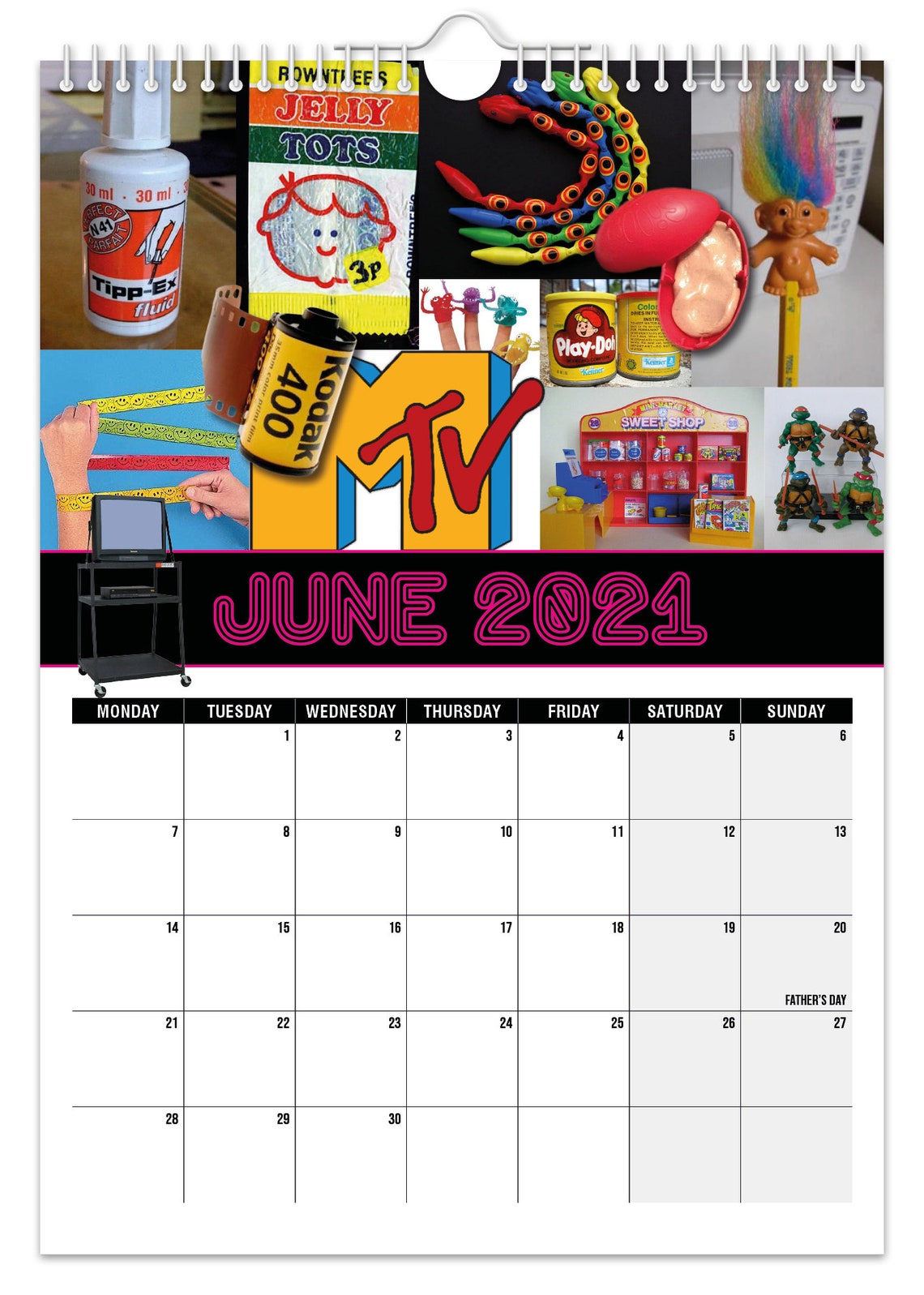 Back to the 80s 2021 Wall Calendar Nostalgic / Quirky / | Etsy