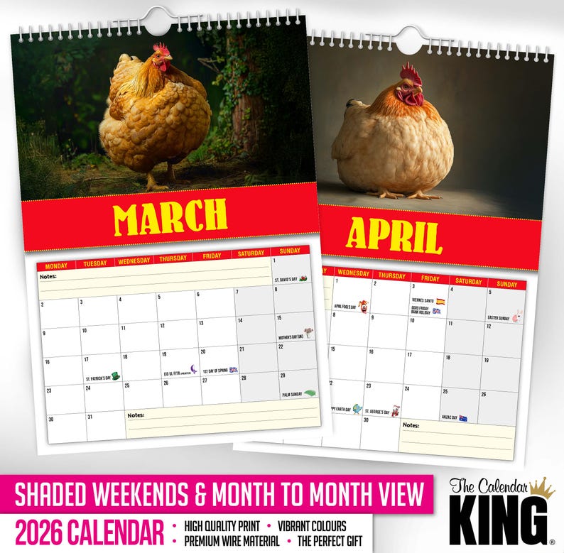 World's Biggest Cocks - 2026 Wall Calendar // Funny / Quirky ...