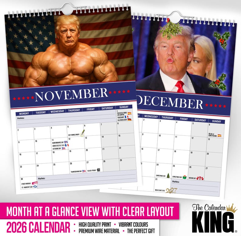 Donald Trump - 2026 Wall Calendar // Funny / Quirky / Christmas ...