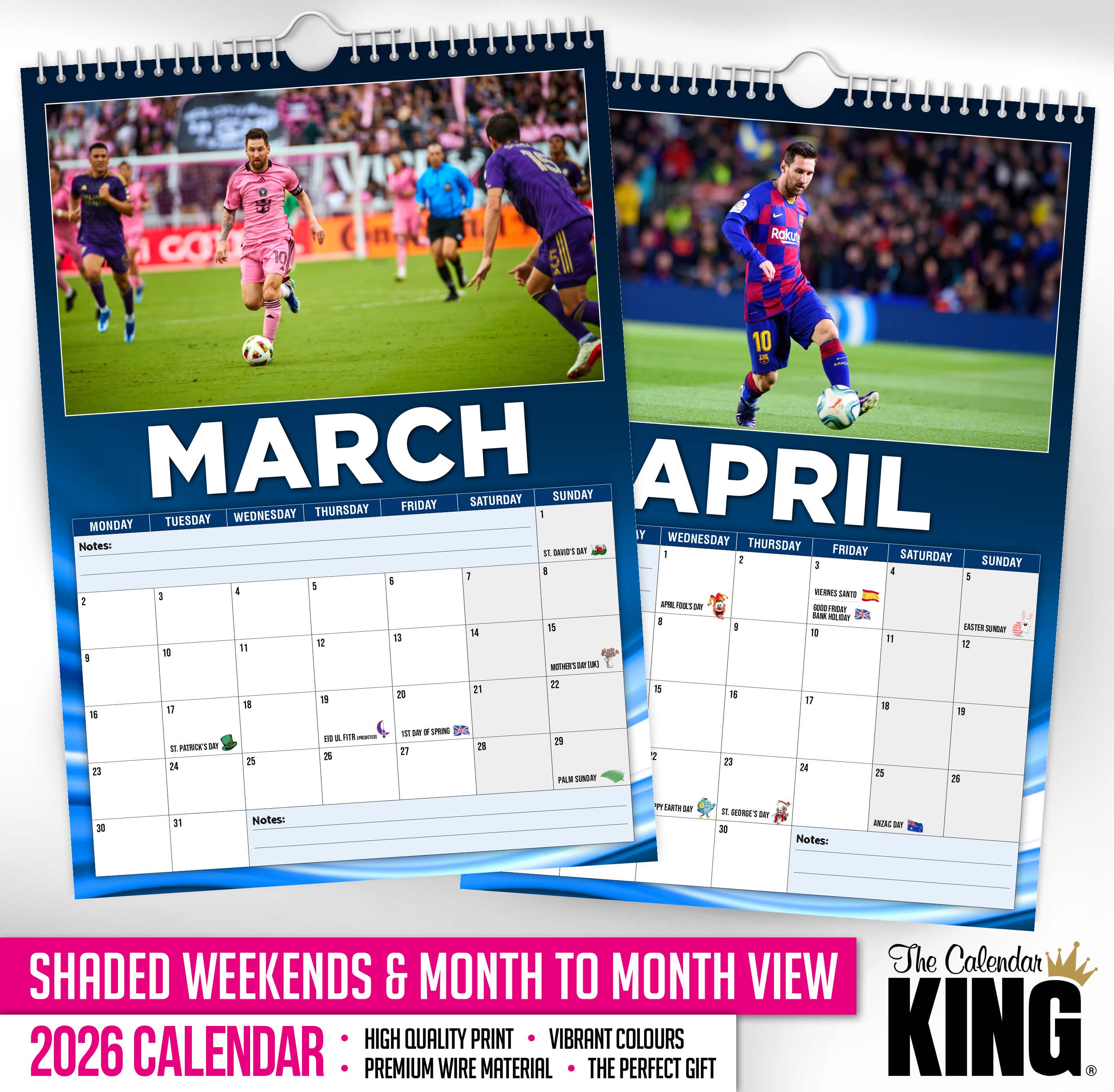Lionel Messi - 2026 Wall Calendar // Christmas / Birthday / Gift Idea ...