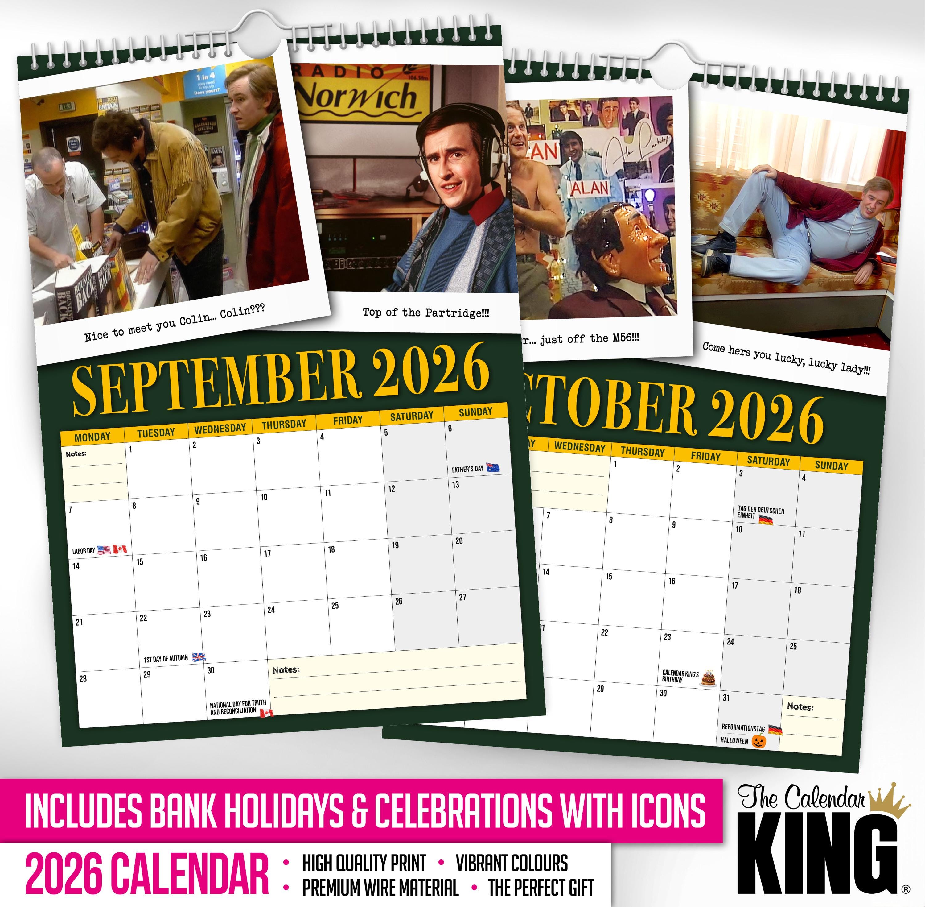 Alan Partridge - 2026 Wall Calendar // Funny / Quirky / Christmas ...