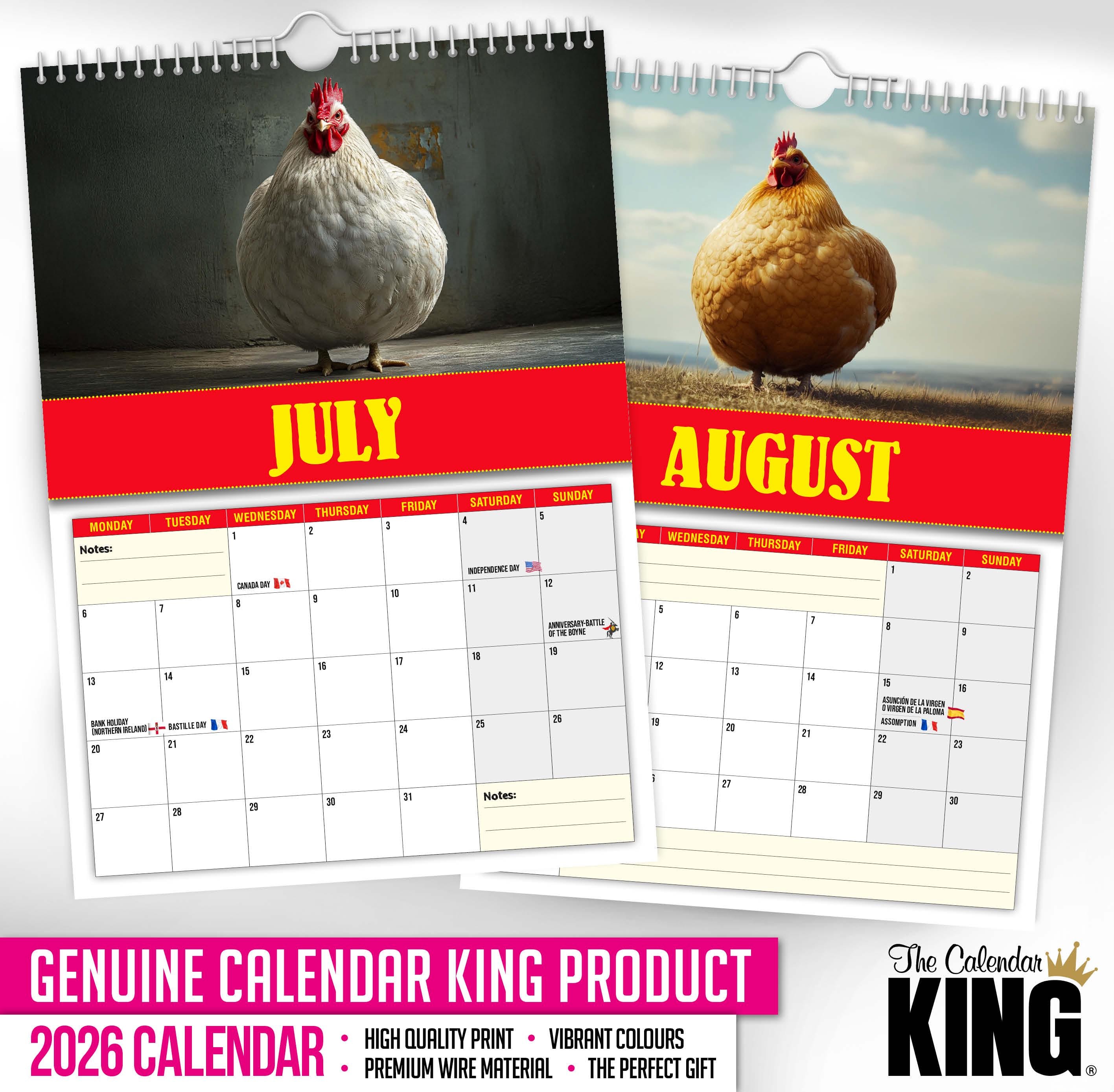 World's Biggest Cocks - 2026 Wall Calendar // Funny / Quirky ...