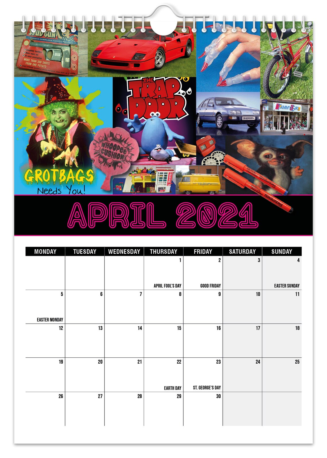 Back to the 80s 2021 Wall Calendar Nostalgic / Quirky / | Etsy