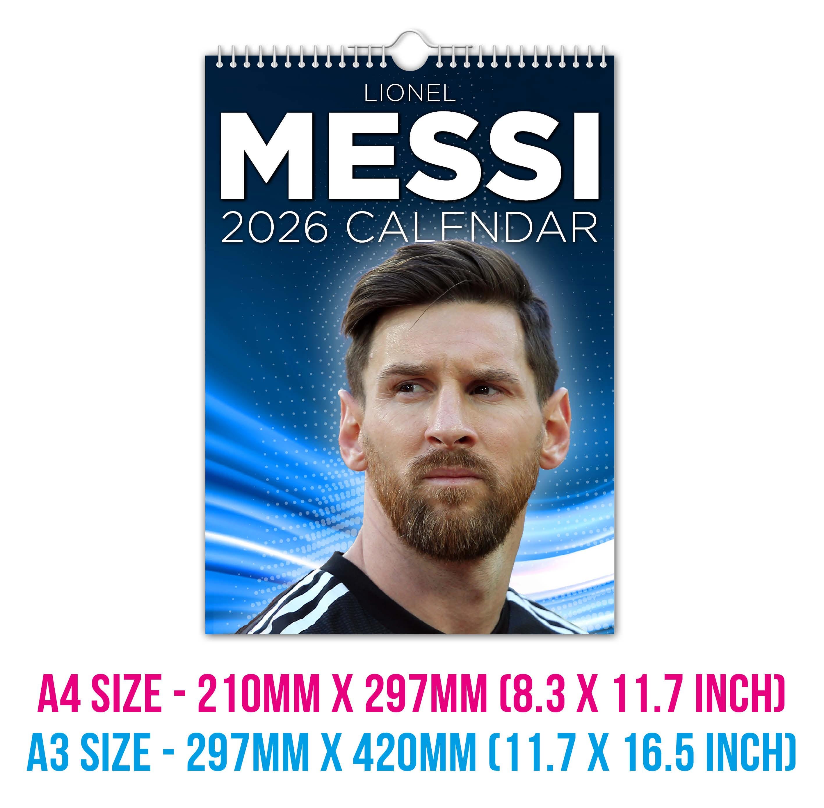 Lionel Messi - 2026 Wall Calendar // Christmas / Birthday / Gift Idea ...