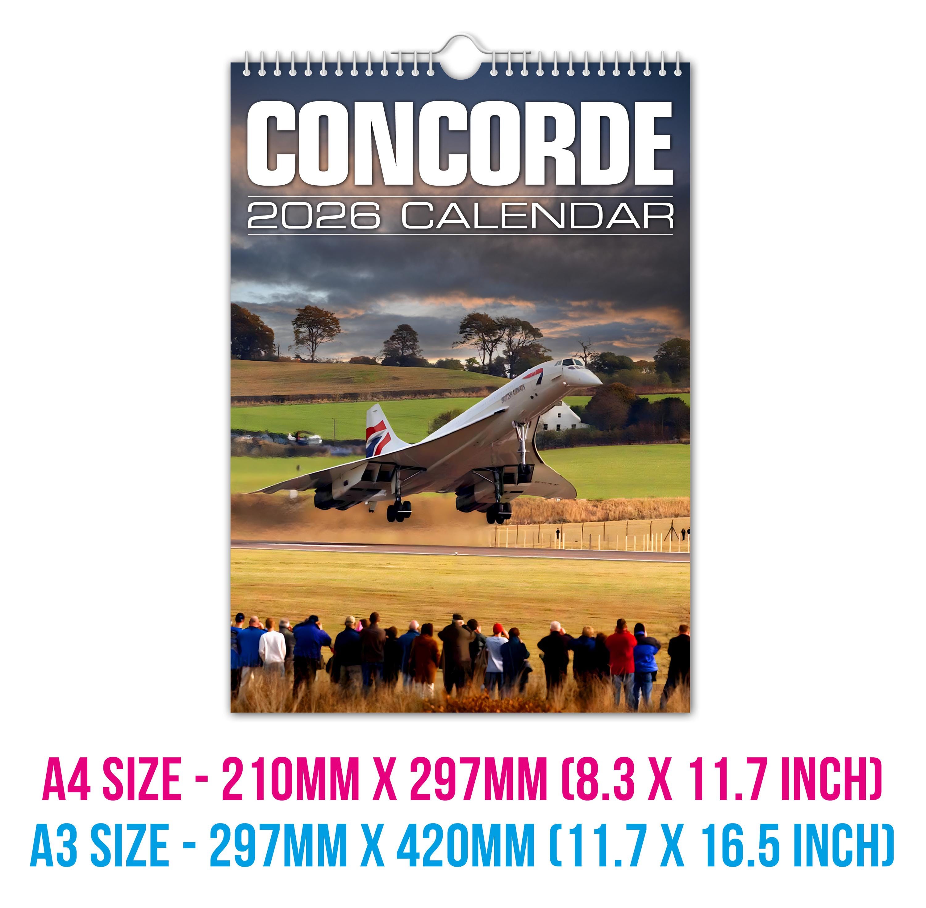 Concorde - 2026 Wall Calendar // Christmas / Birthday / Gift Idea ...