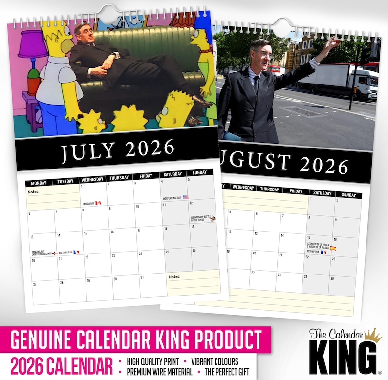 Jacob Rees-mogg - 2026 Wall Calendar Funny / Quirky / Christmas ...