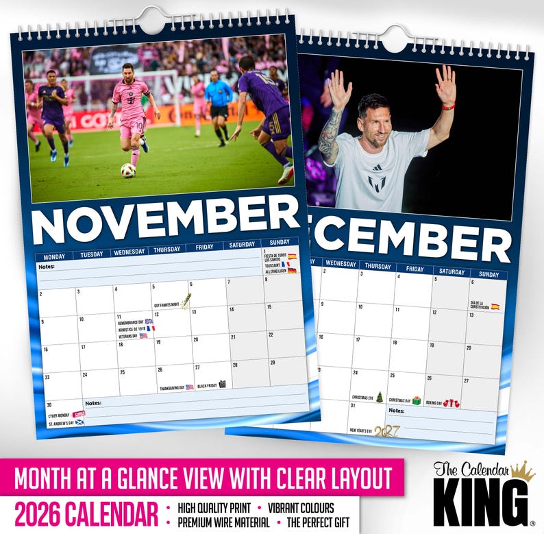 Lionel Messi - 2026 Wall Calendar // Christmas / Birthday / Gift Idea ...