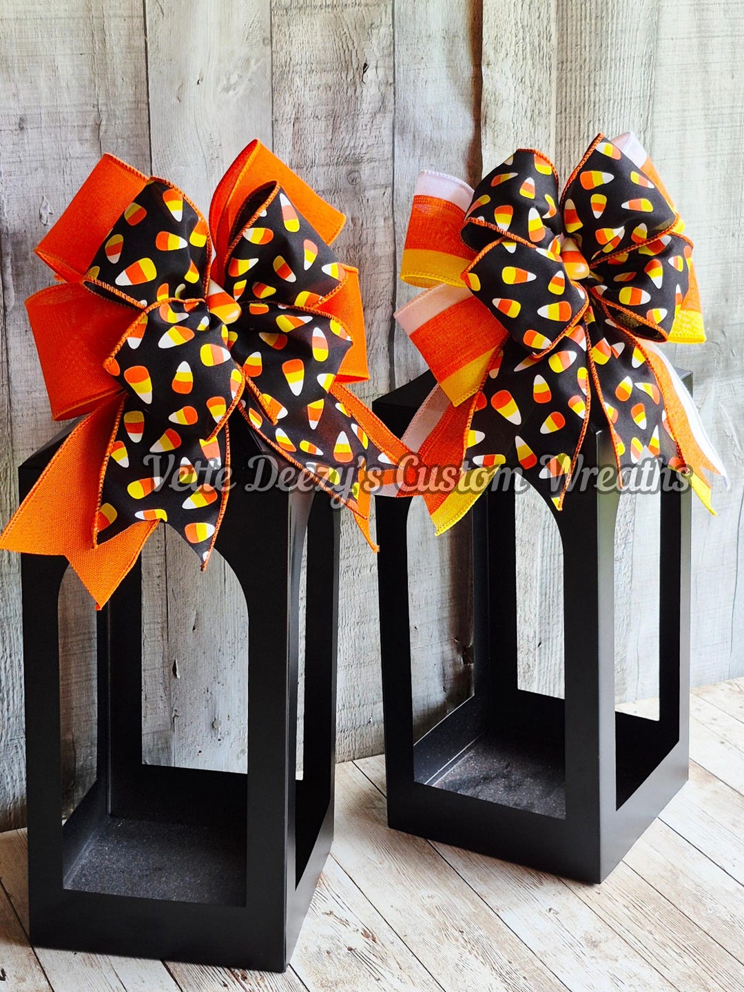 Candy Corn Halloween Bow: Fall Decor for Wreaths, Lanterns, or Door ...