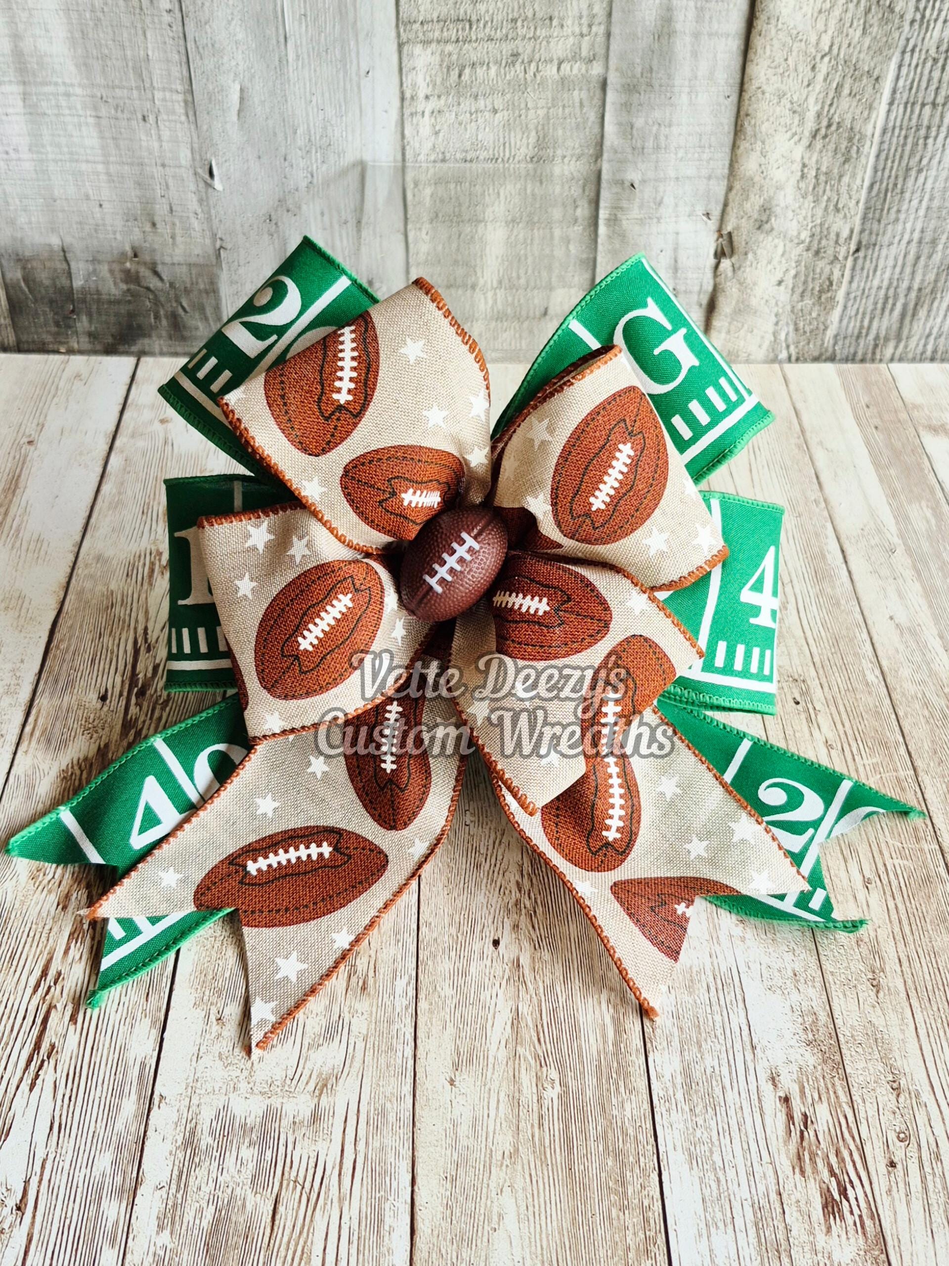 Football Game Day Bow, Sports Fan Decor - Etsy