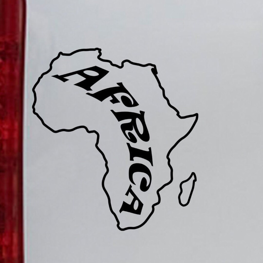 Africa Car Decal, Vinyl Sticker Australia, South America Car Sticker - Etsy