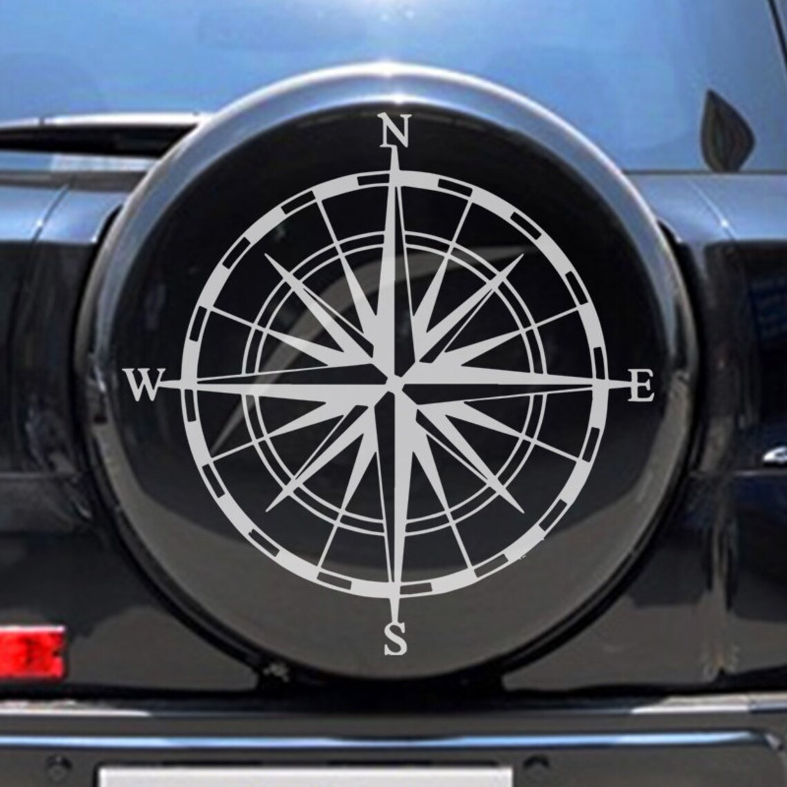 Compass Vinyl Decal, Spare Wheel Tire Cover Sticker, Suv Vinyl Sticker ...