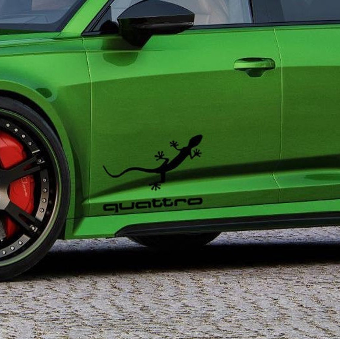 Audi Quattro Gecko Logo Sticker | Etsy