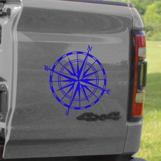 Compass Vinyl Decal, Spare Wheel Tire Cover Sticker, Suv Vinyl Sticker ...