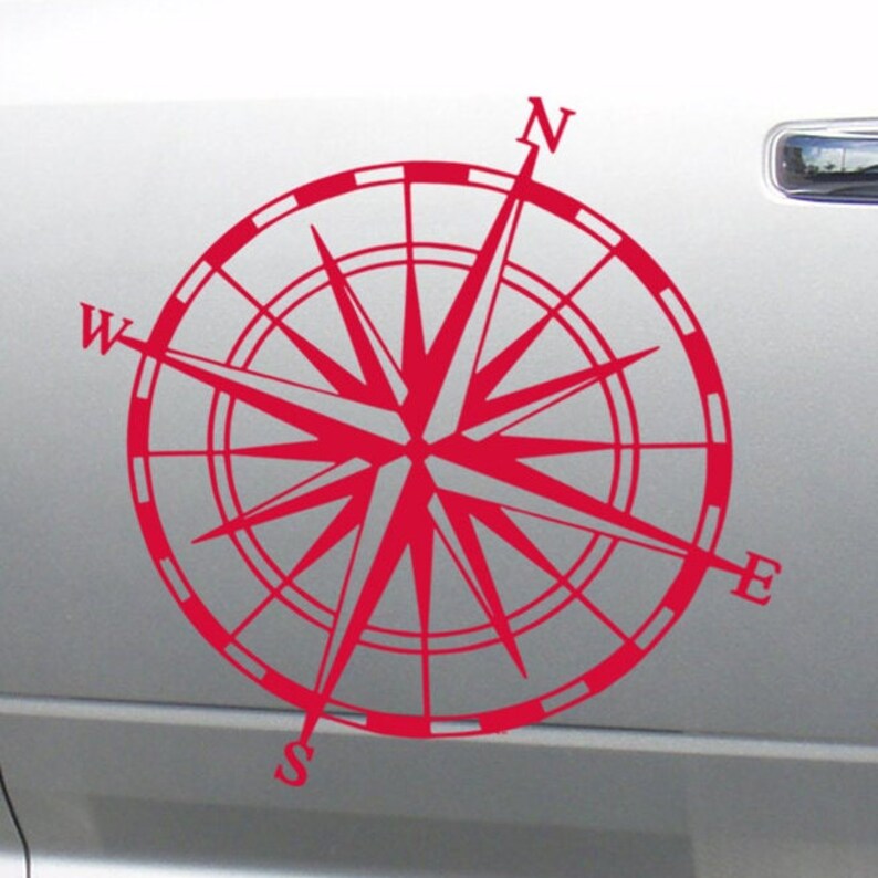 Compass Vinyl Decal, Spare Wheel Tire Cover Sticker, Suv Vinyl Sticker ...