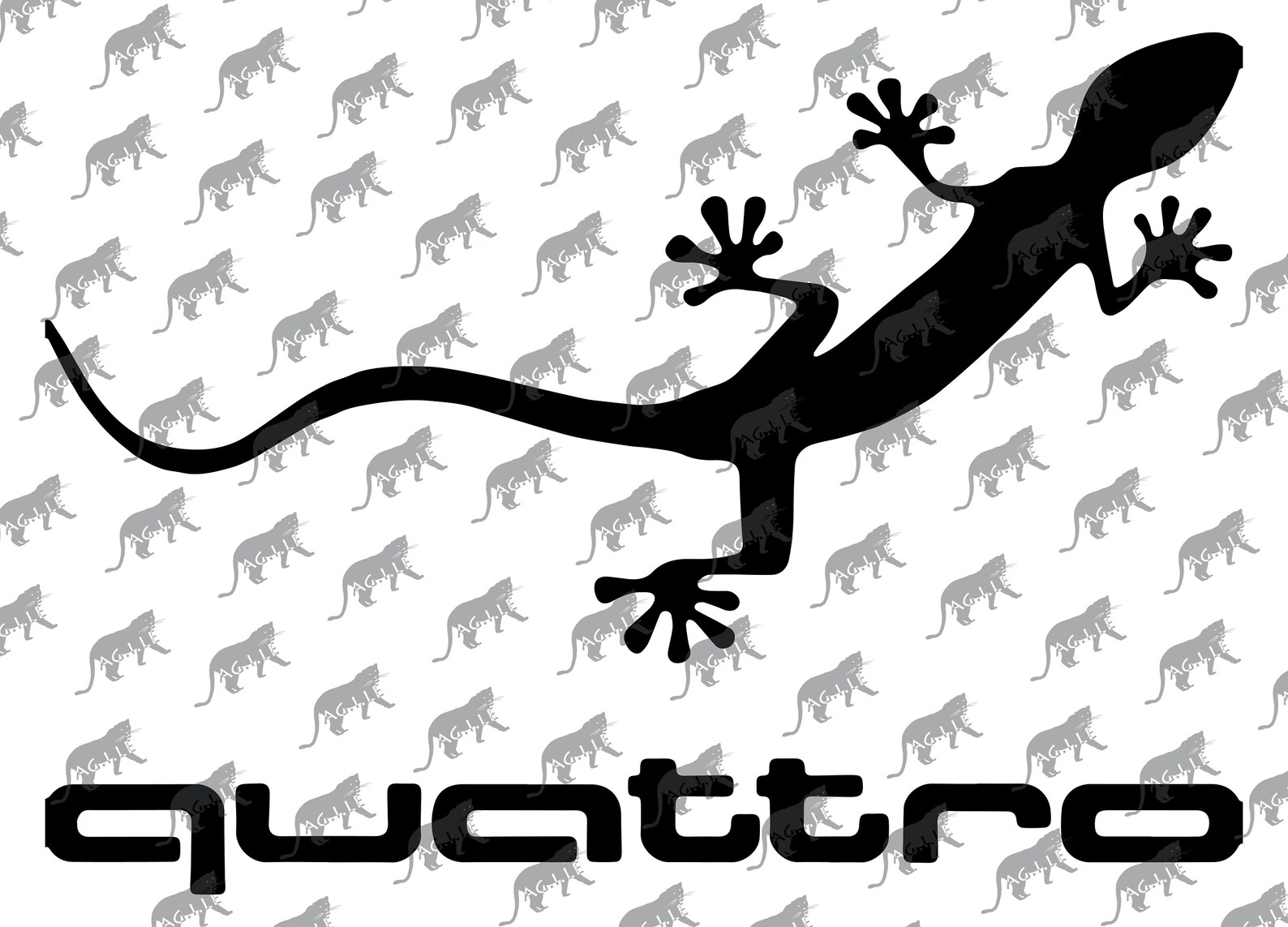 Audi Quattro Gecko Logo Sticker | Etsy