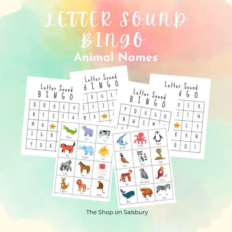 Alphabet Letter Sound Bingo / Early Literacy Phonics Skills Game ...