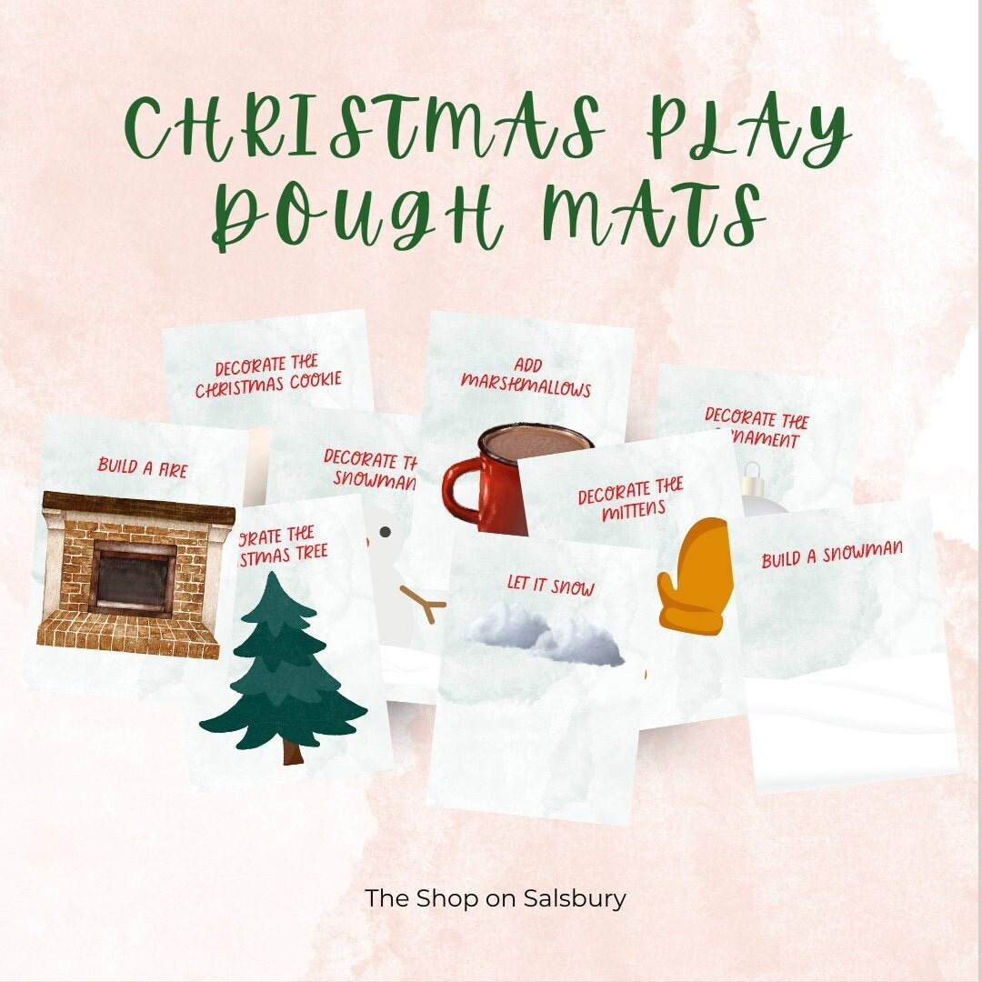 Christmas Winter Playdough Mats / Fine Motor Sensory Toddler Preschool ...