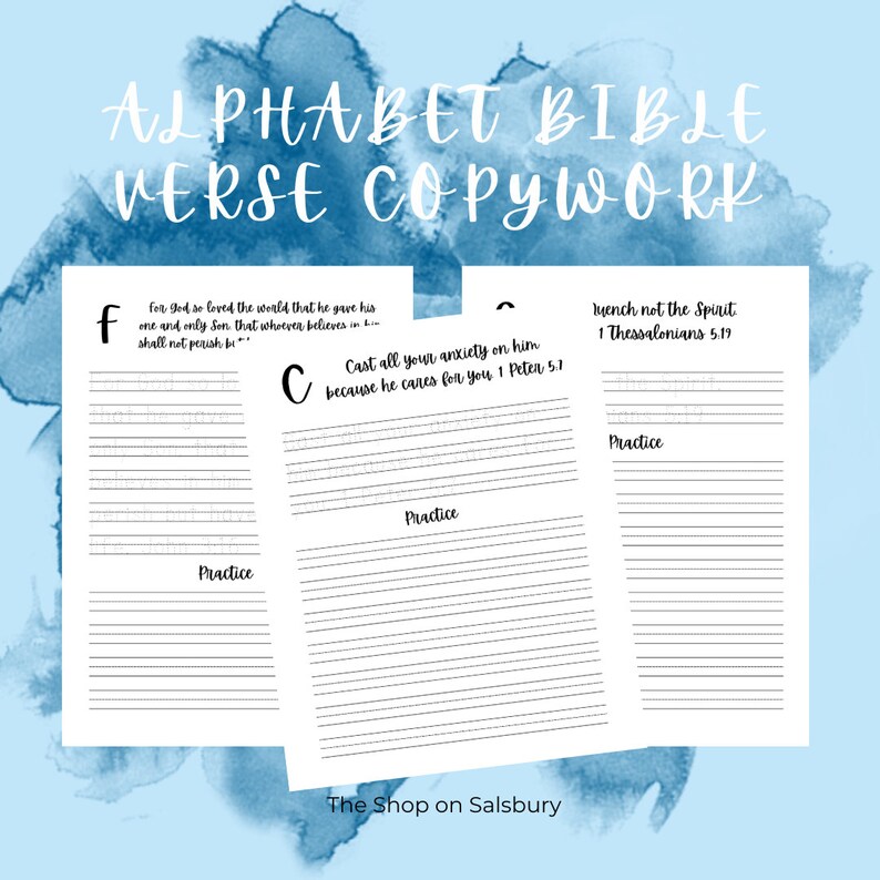 Charlotte Mason Inspired ABC Bible Verse Copywork for Christian ...