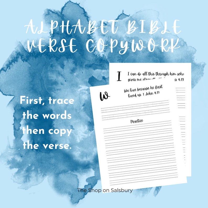 Charlotte Mason Inspired ABC Bible Verse Copywork for Christian ...