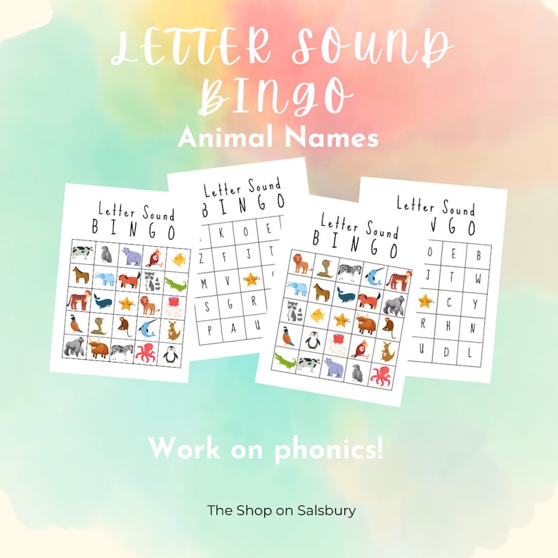 Alphabet Letter Sound Bingo / Early Literacy Phonics Skills Game ...