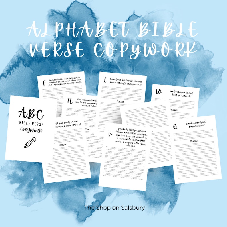 Charlotte Mason Inspired ABC Bible Verse Copywork for Christian ...