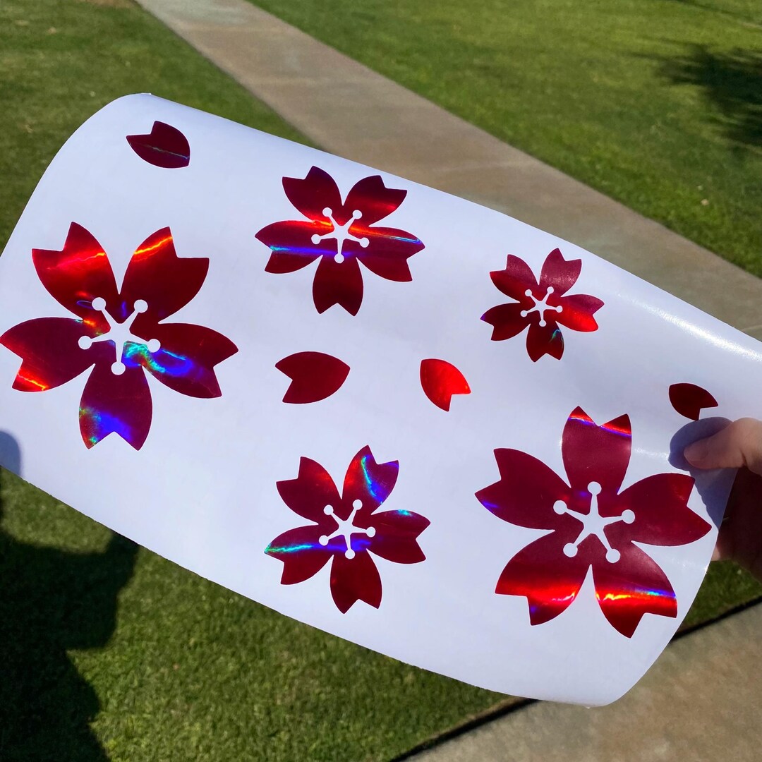 Red Holo Sakura Car Decal - Etsy