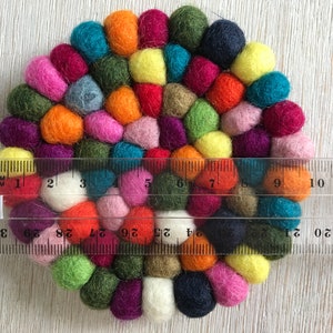 Felt Ball Coasters Multicolor | Felt Ball Coasters Set of 4 ...