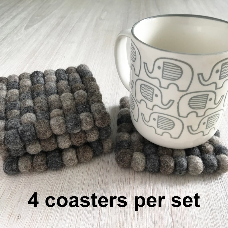 Gray Coasters - Etsy