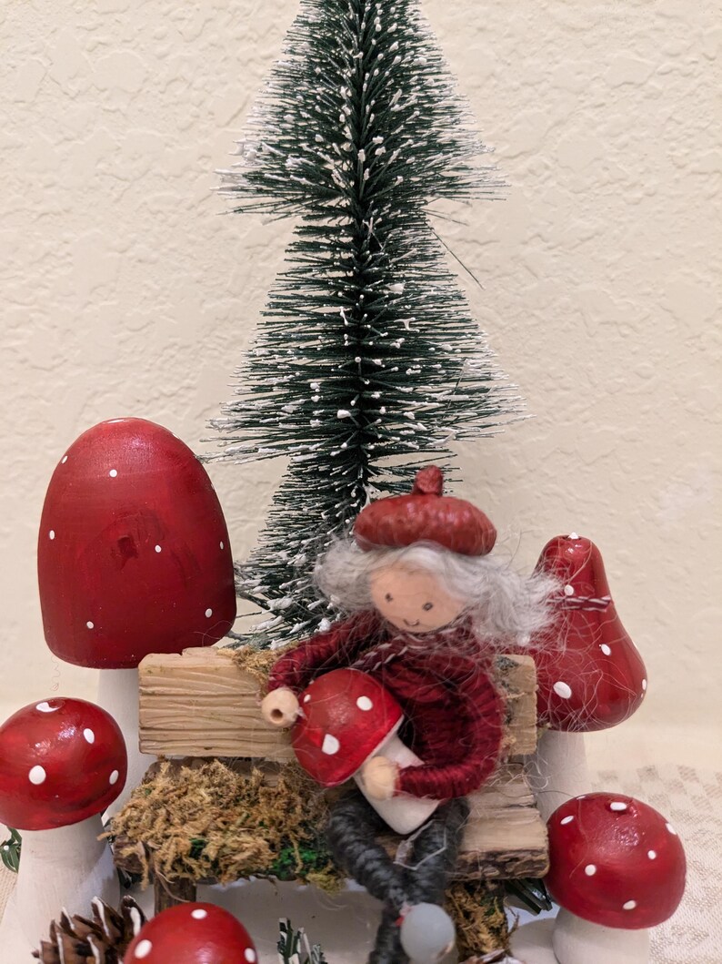 Santa Nisse Tomte of the Forest Decoration Handmade Sandinavian - Etsy