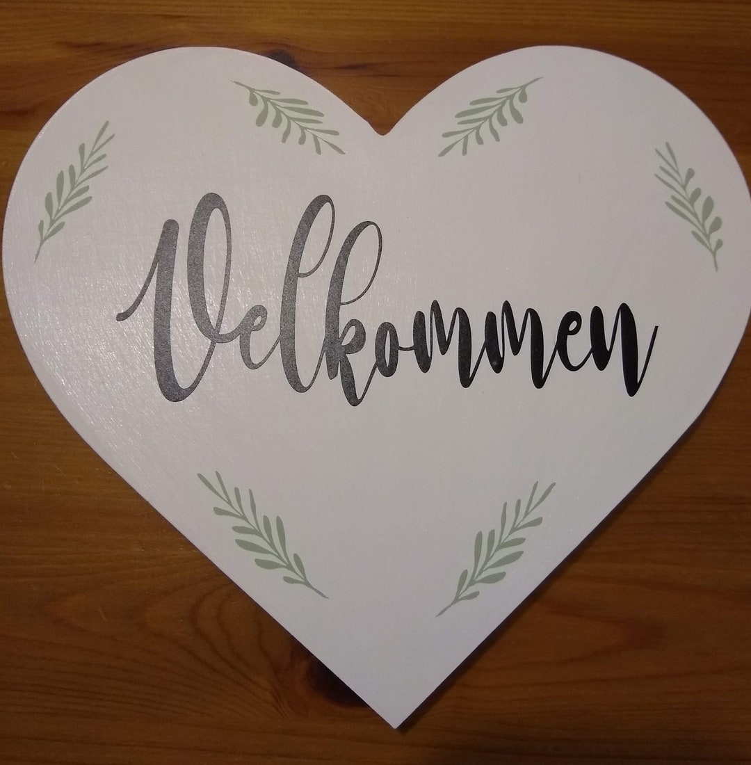 Velkommen Sign Norwegian Welcome Sign Wood Heart - Etsy
