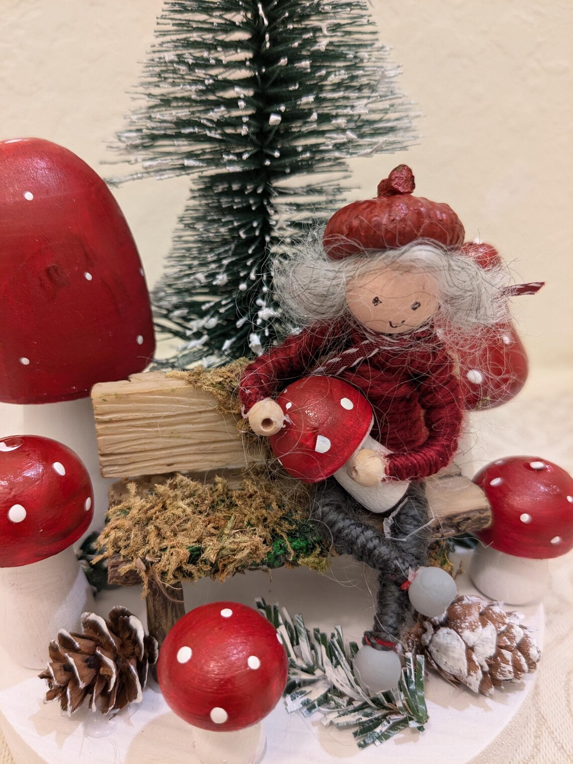 Santa Nisse Tomte of the Forest Decoration Handmade Sandinavian - Etsy