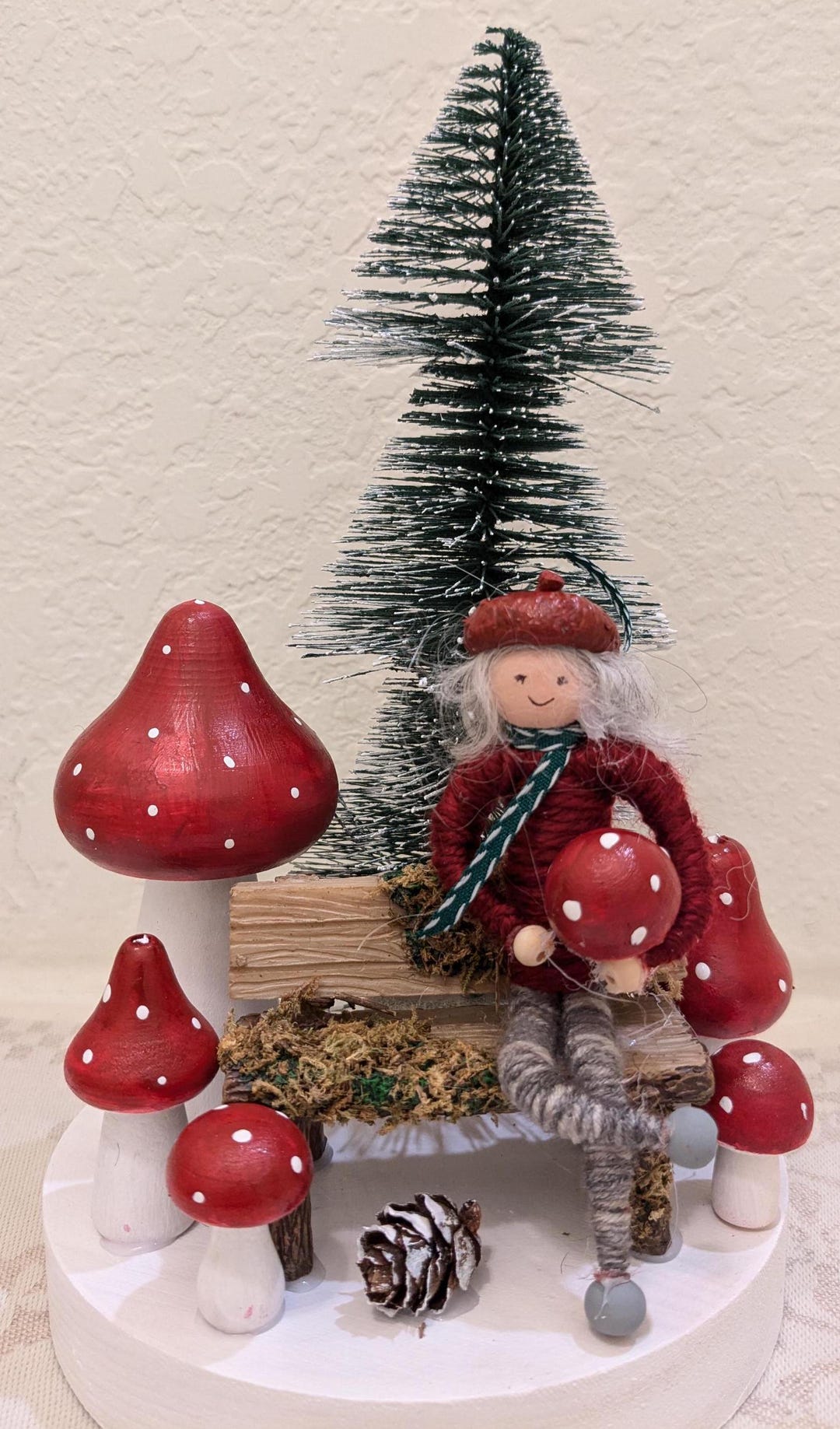 Santa, Nisse, Tomte of the Forest Decoration Handmade Sandinavian - Etsy