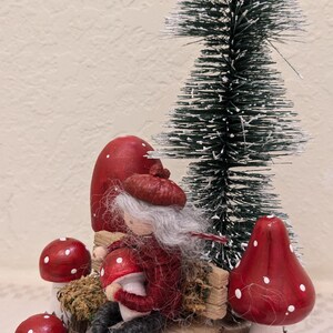 Santa Nisse Tomte of the Forest Decoration Handmade Sandinavian - Etsy