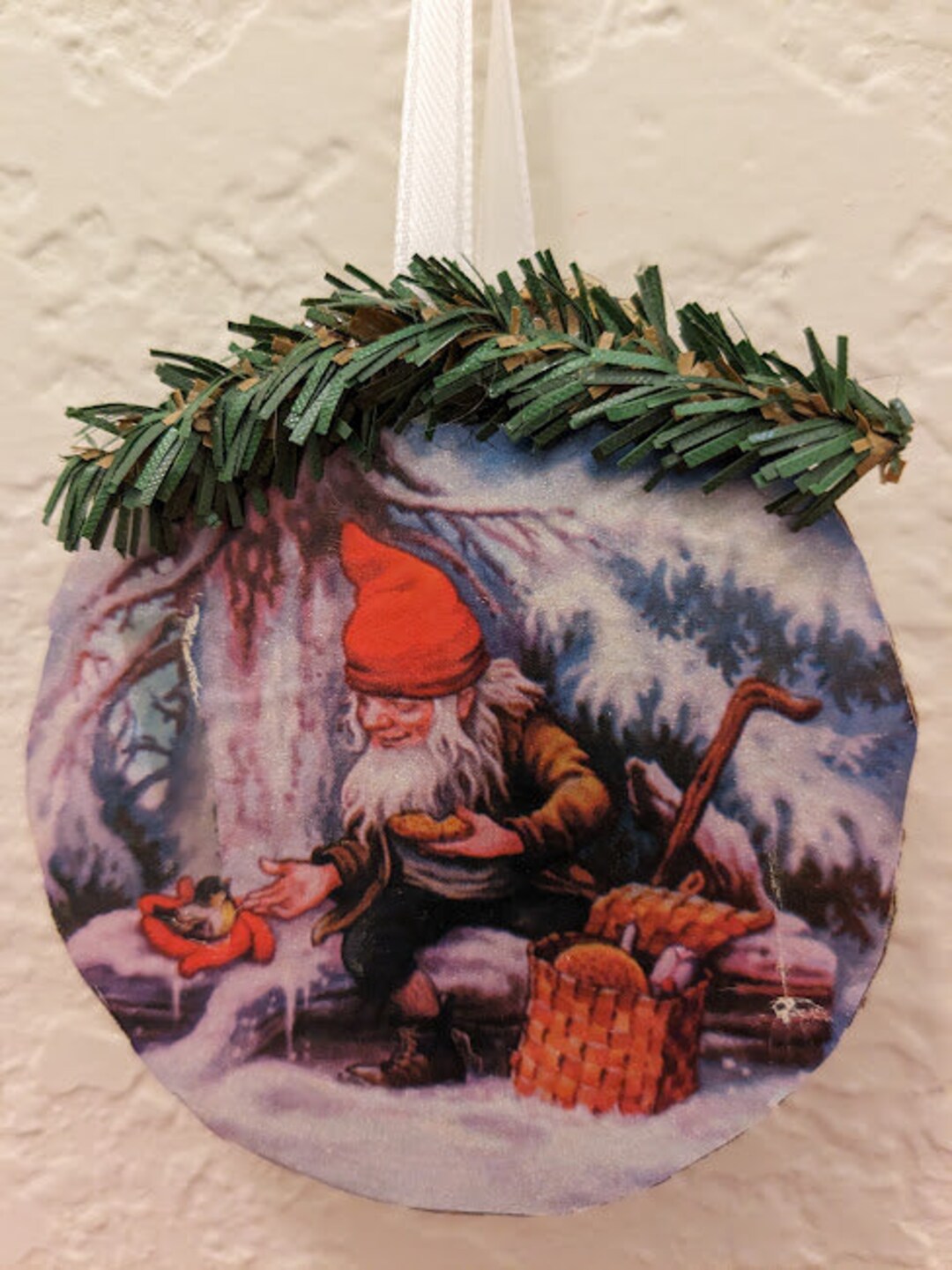 Scandinavian Santa Tomte in the Forest Feeding the Birds. - Etsy