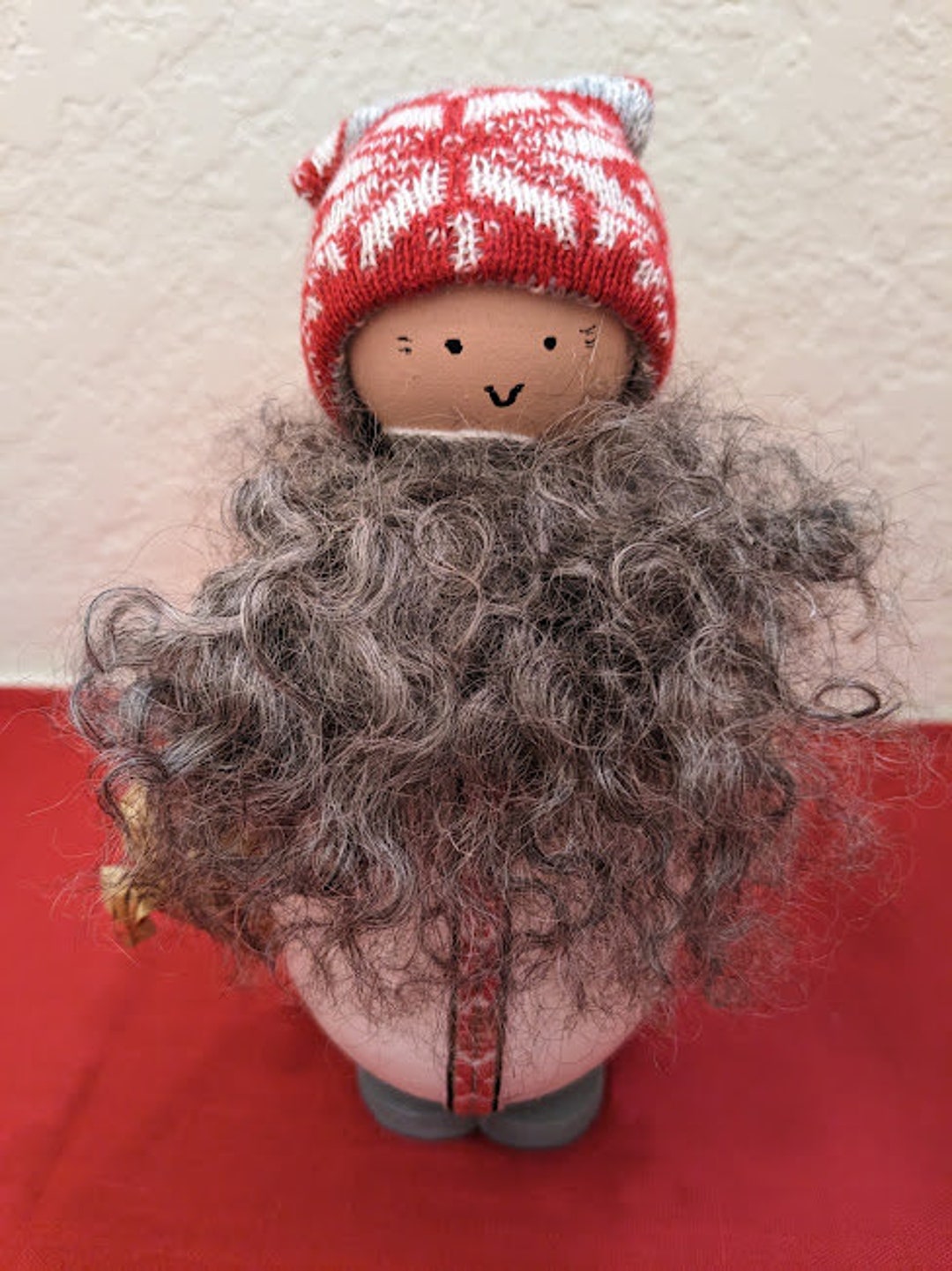 Scandinavian Santa Tomte Nisse Wood With Straw Goat - Etsy