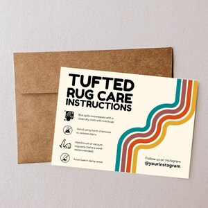 Editable Tufted Rug Care Instructions Template Small Rug Business ...