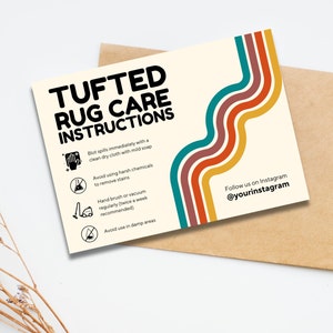 Editable Tufted Rug Care Instructions Template Small Rug Business ...