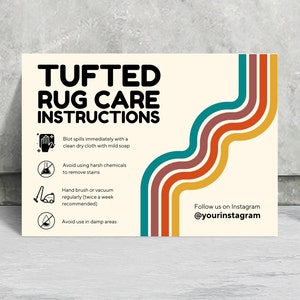Editable Tufted Rug Care Instructions Template Small Rug Business ...