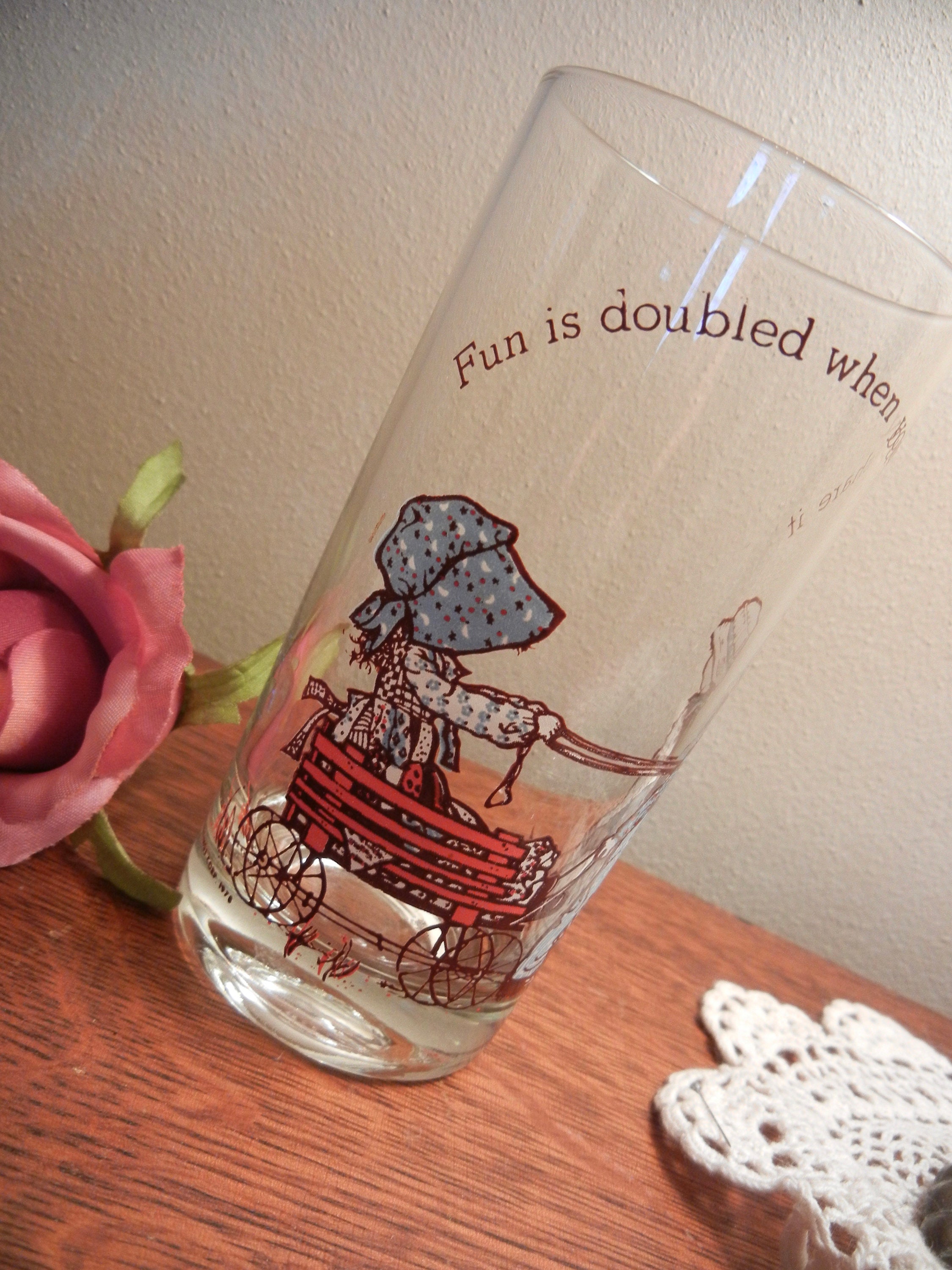 Vintage Holly Hobby Drinking Glasses By American Greetings Etsy