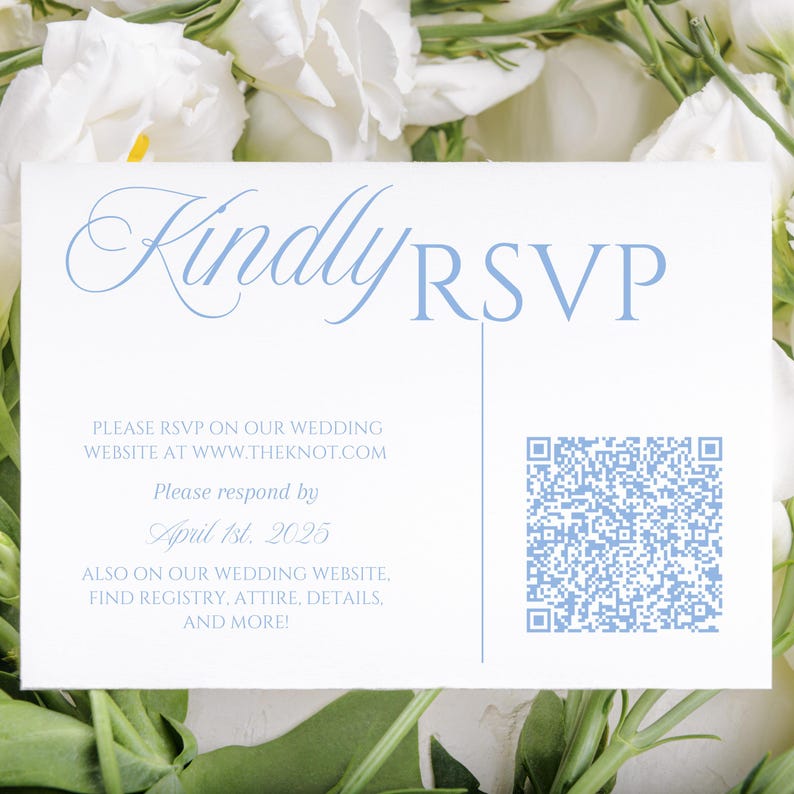 RSVP Card Template - Custom - Digital - Editable - Wedding - Bridal ...