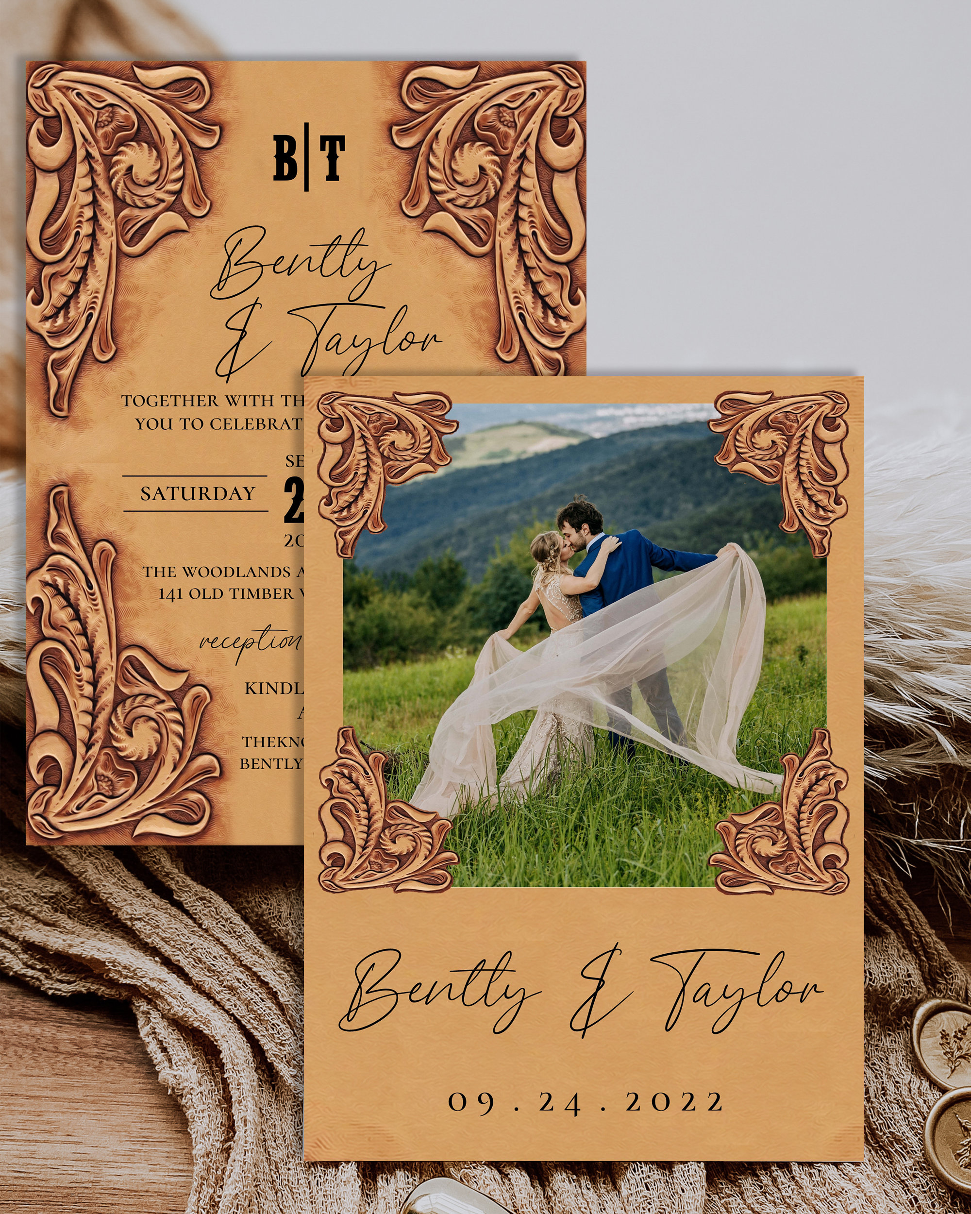 Rustic Wedding Invitation - Template - Western - Country - Brial Shower ...