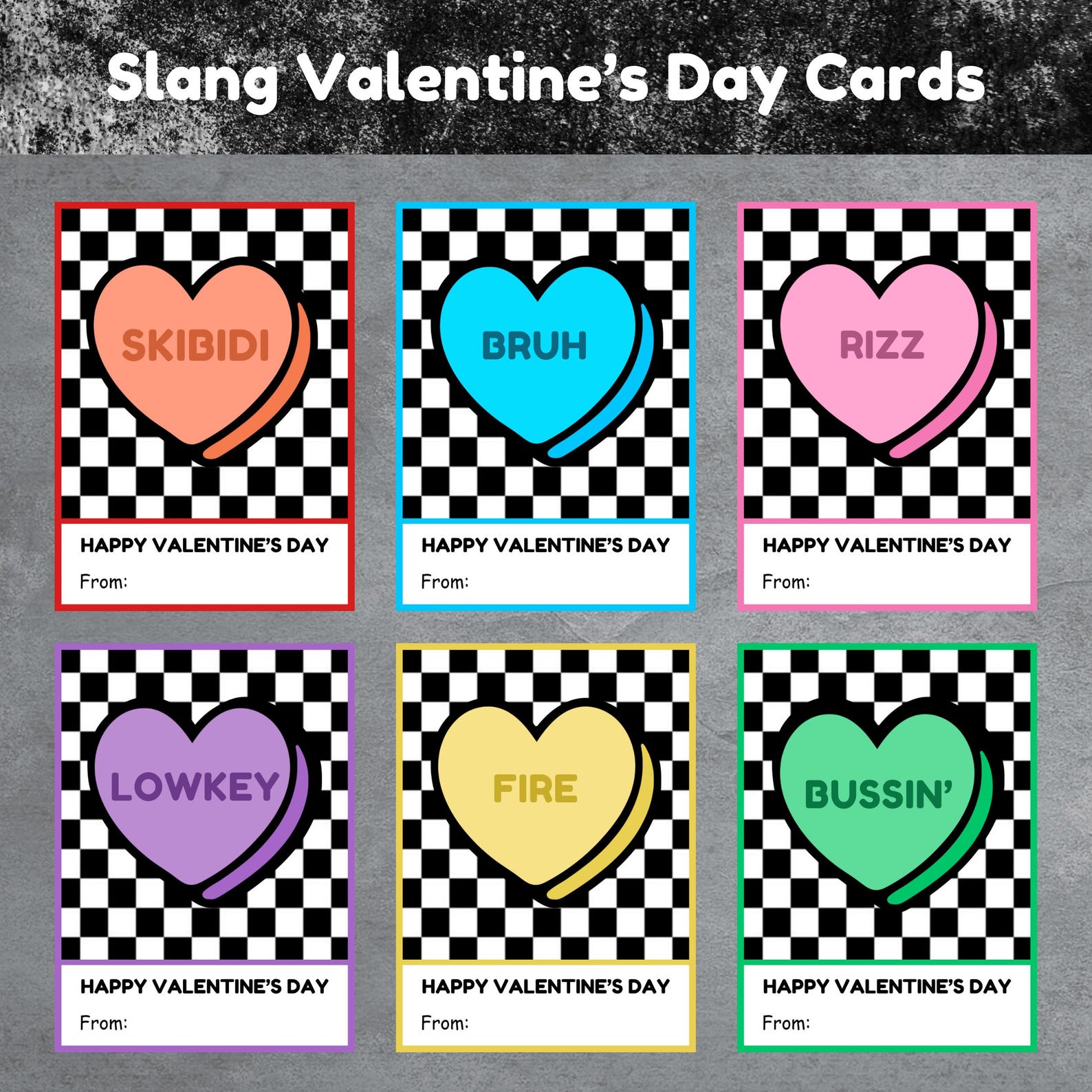 Slang Candy Hearts, Bruh, Teen, Classroom Valentine Cards, Boys, Tween ...