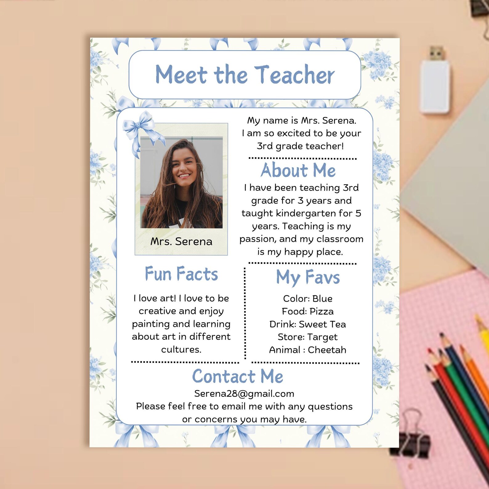 Meet the Teacher - Template - Bridgerton - Back to School - Editable ...