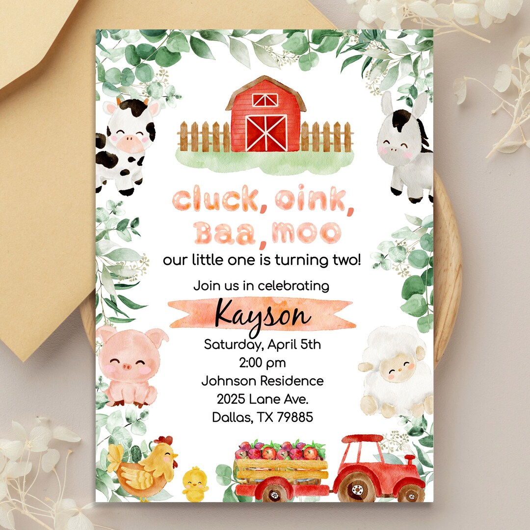 Rustic Birthday Invitation - Western Invitation - Farm Birthday Invite ...