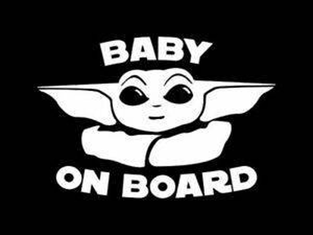 Jedi Baby on Board White Vinyl Decal Sticker - Etsy
