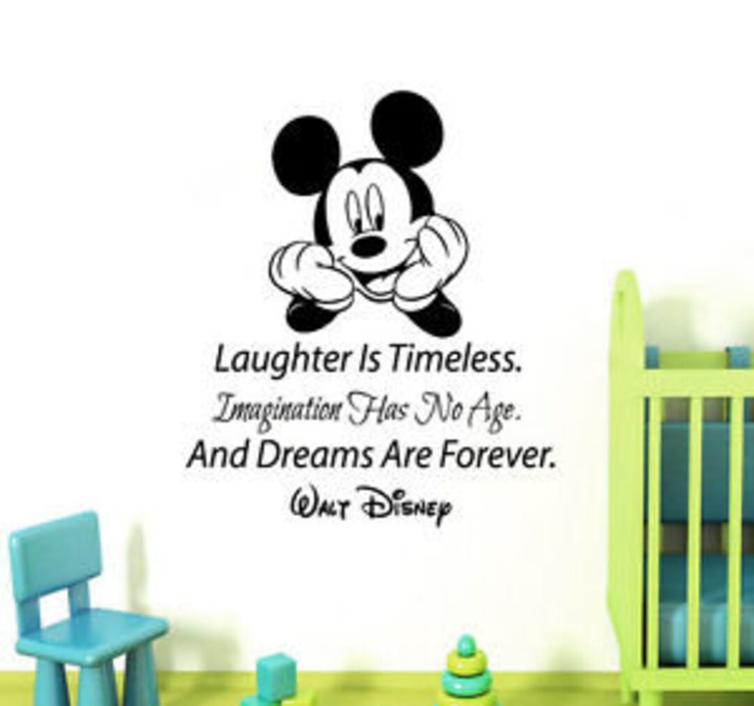 Mickey Mouse Wall Quotes Vinyl Decal Stickers - Etsy
