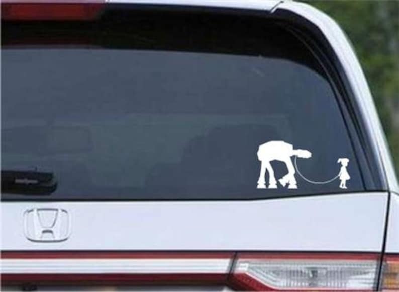 Starwars ATAT Girl Walking Vinyl Decal Sticker for Car Laptop Wall - Etsy